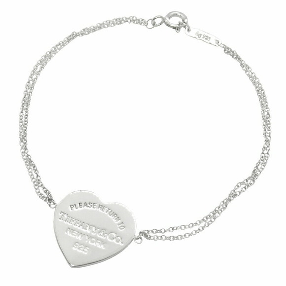 Tiffany & Co. | Jewelry | Tiffany Return To Heart Tag Bracelet Double ...